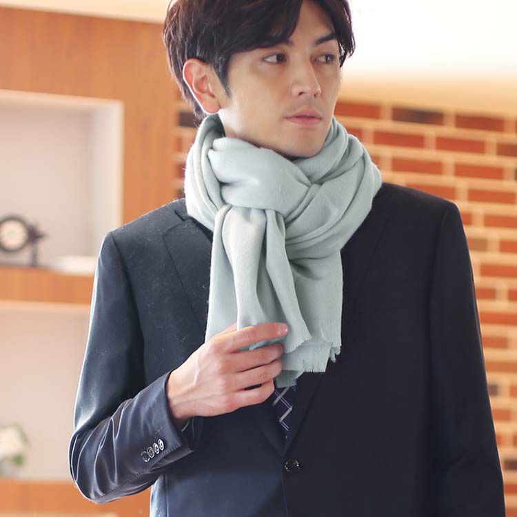 カシミヤ 100% メンズ ストール バイカラー リバーシブル デザイン