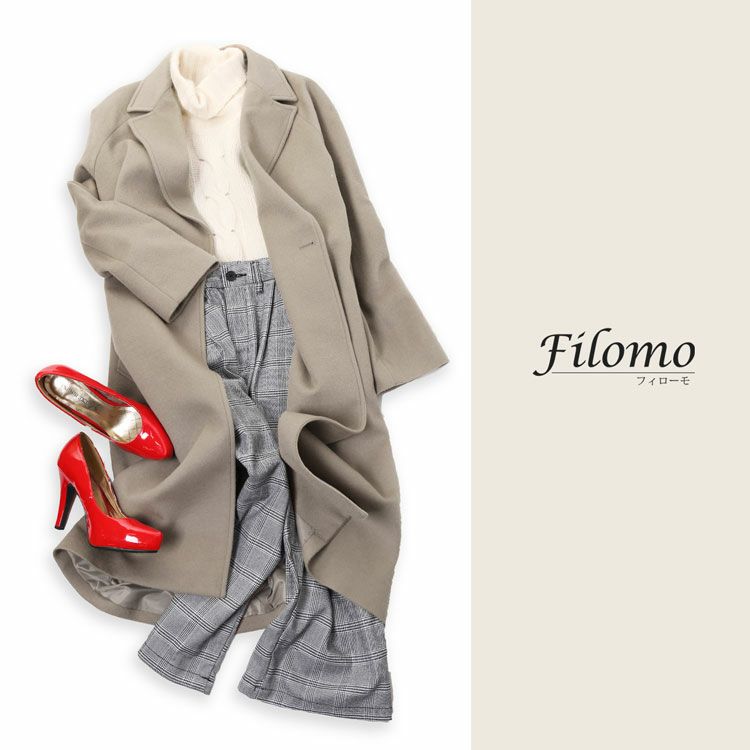 ロング チェスターコート レディース カシミヤ ブレンド ウール 6F ロング チェスターコート レディース カシミヤ ブレンド ウール 6F